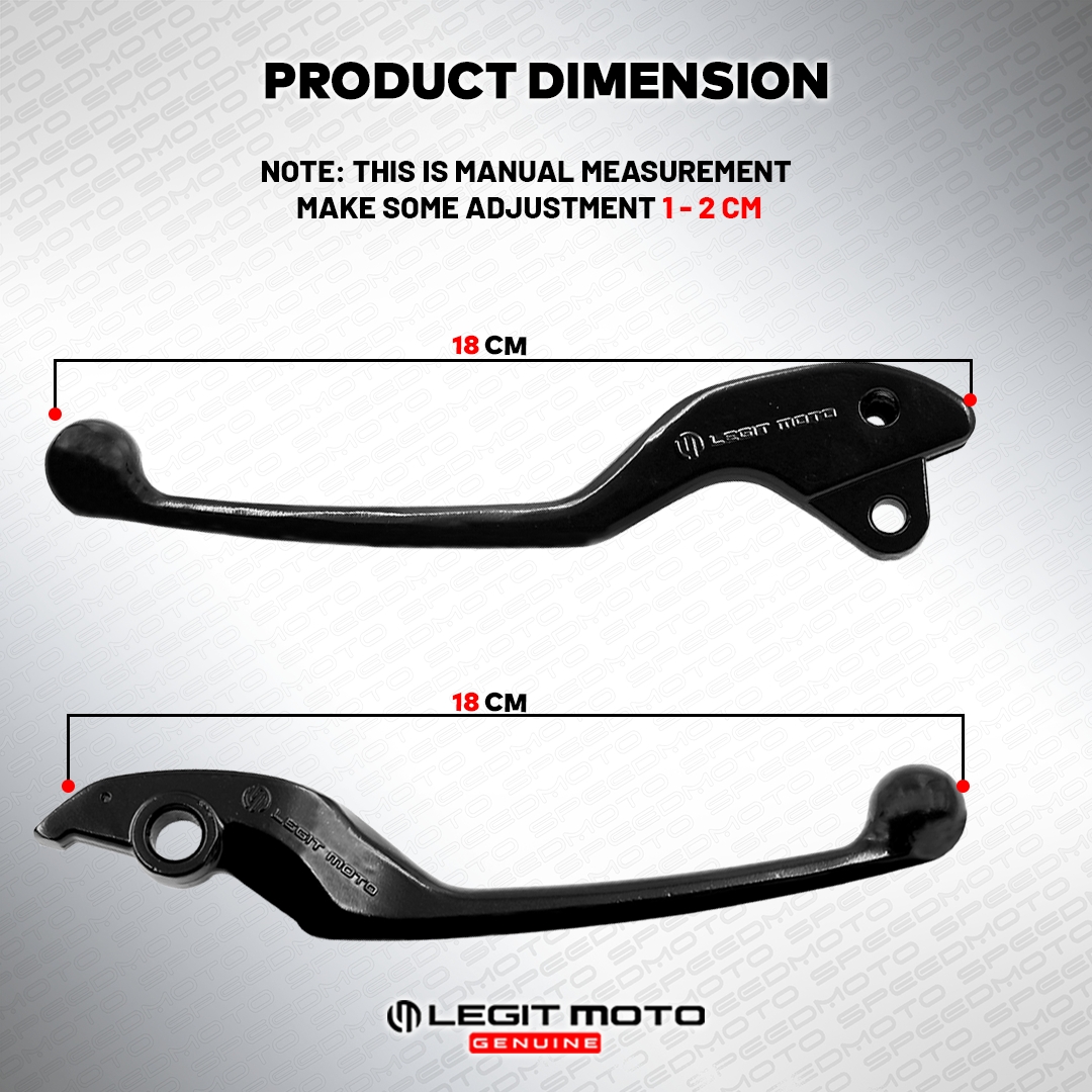 LEGITMOTO BEAT FI V3 ALLOY BRAKE LEVER SET CHROME L-11398 / BLACK L ...