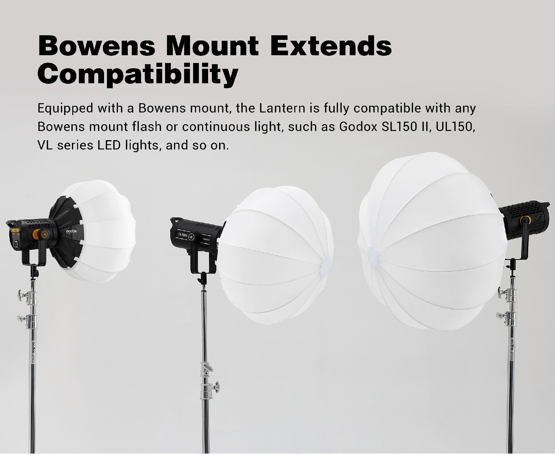 Godox 85cm / 50cm Lantern Softbox w/ Bowens Mount, Quick Install ...