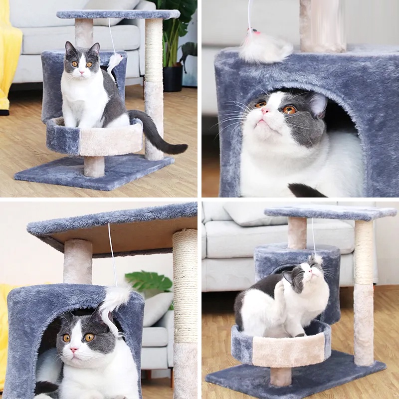 Cat tree Cat Litter Cat Climbing Shelf Versatility Compact size at a ...