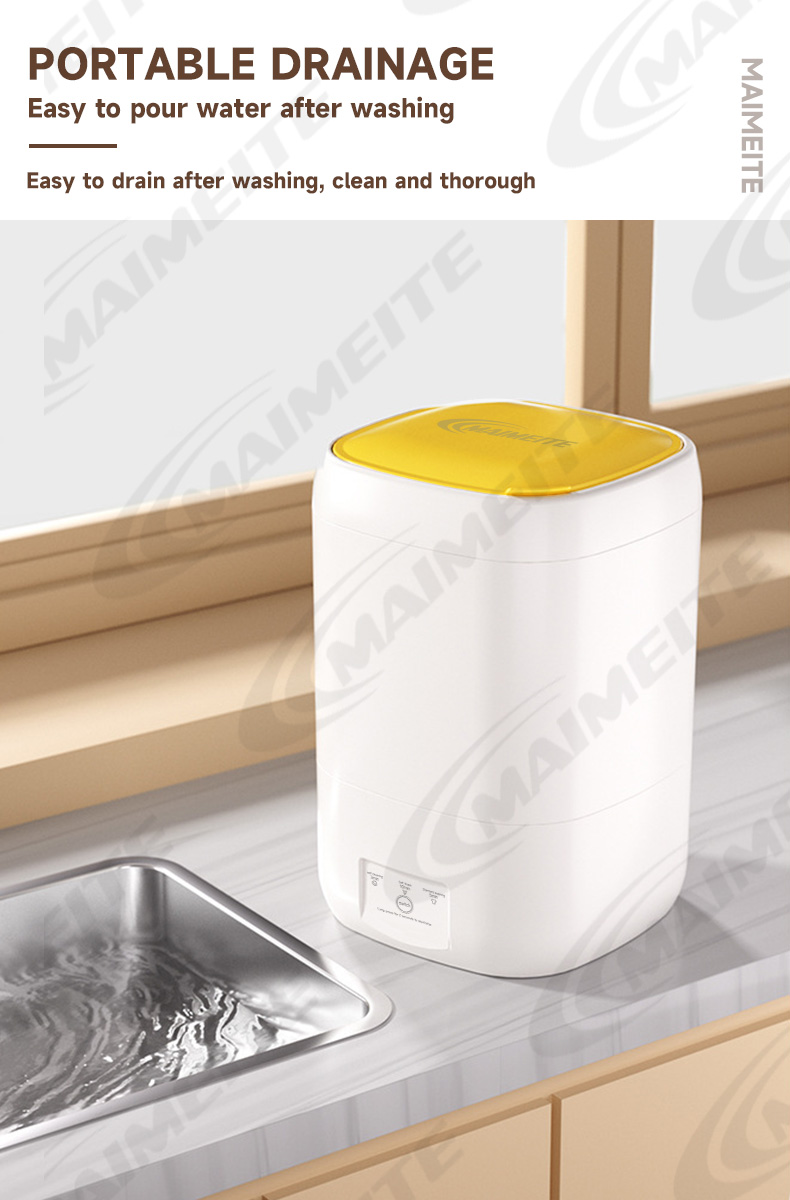 maimeite Mini washing machine 4L portable underwear washing machine ...