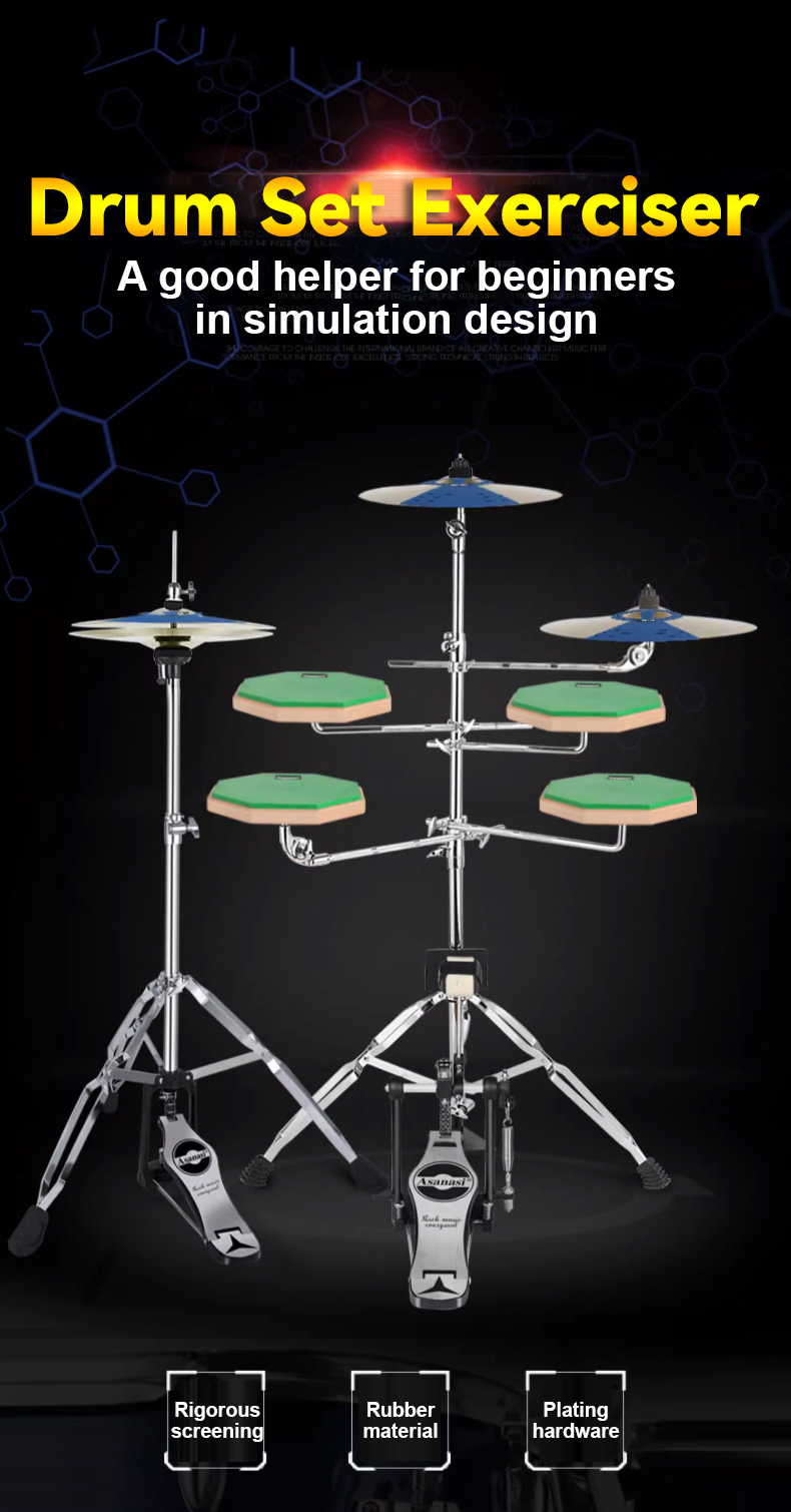 BANSID Practice Drum Pad Set Jazz Drum Dumb Drum Kit Silent Drum ...