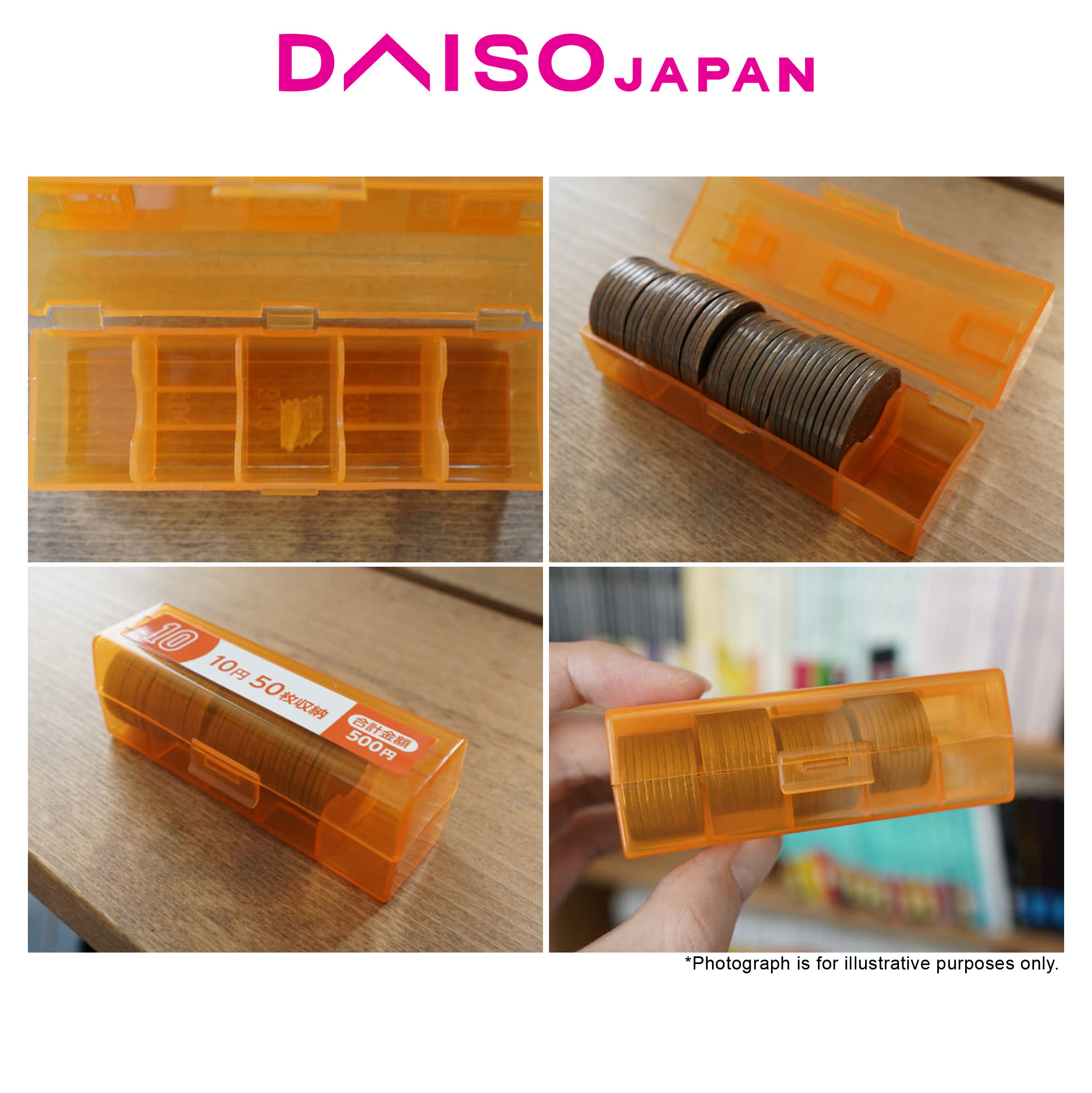 Daiso Orange Coin Case for 10-Yen Coins (3 pieces) | Shopee Philippines