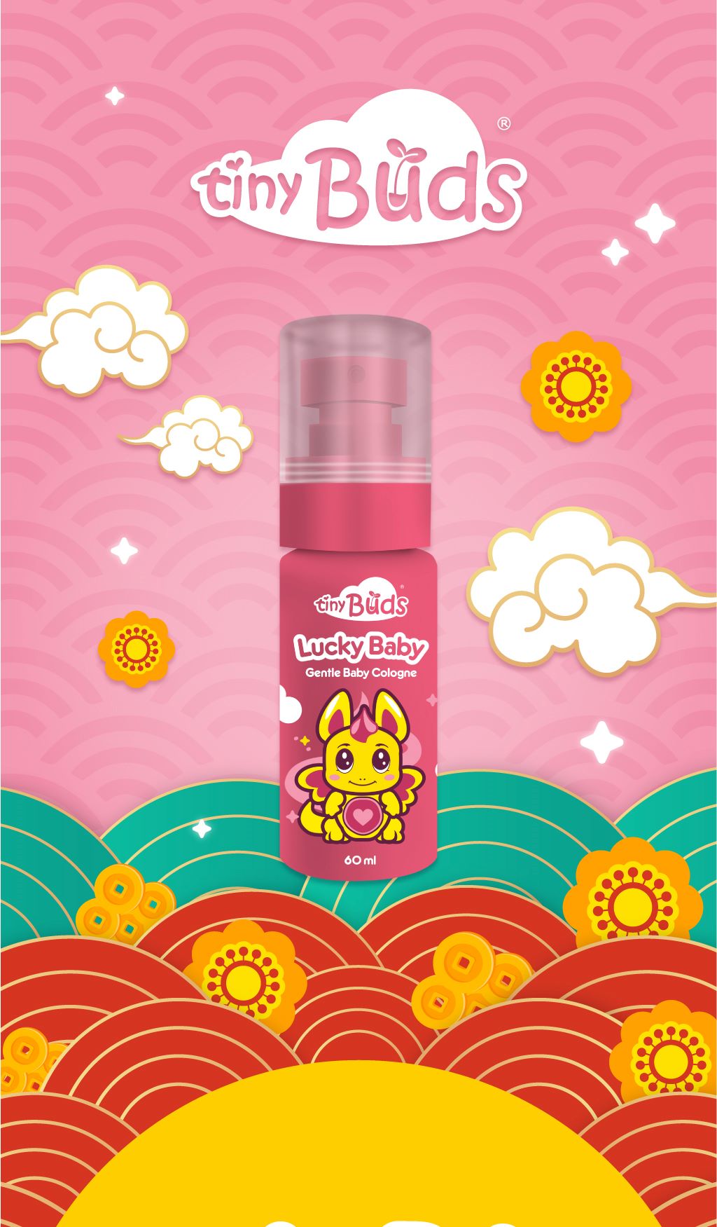 Tiny Buds Lucky Baby Gentle Baby Cologne 60ml | formerly My Dragon Baby ...