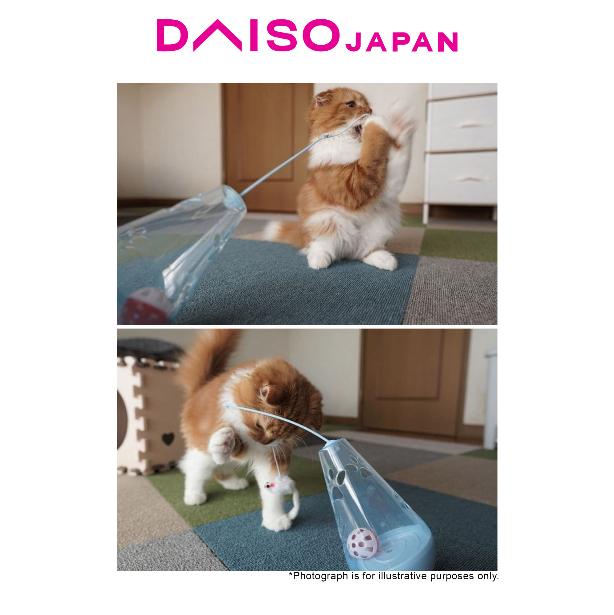 Daiso Self-righting Toy for Cats with Mouse | Shopee Philippines