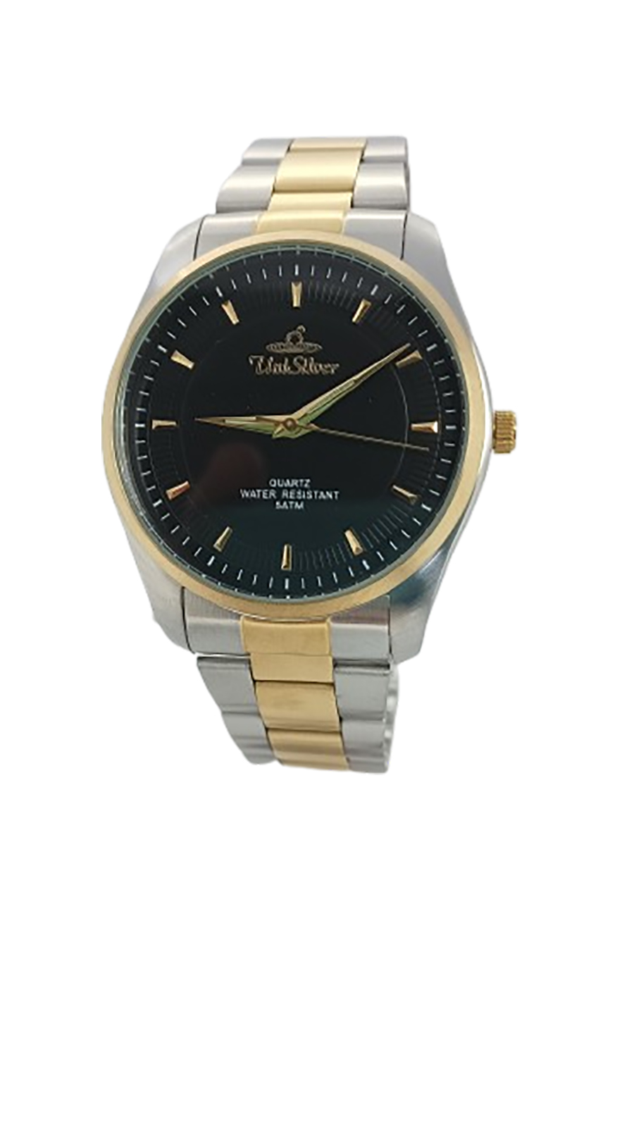UniSilver TIME Men's Two Tone /Silver/Gold / Black Analog Stainless ...