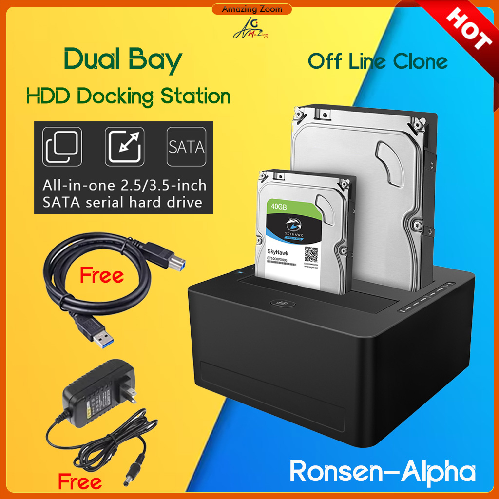 HDD Enclosure Docking Station SATA to USB 3.0 For 2.5/3.5 SSD Disk Case ...