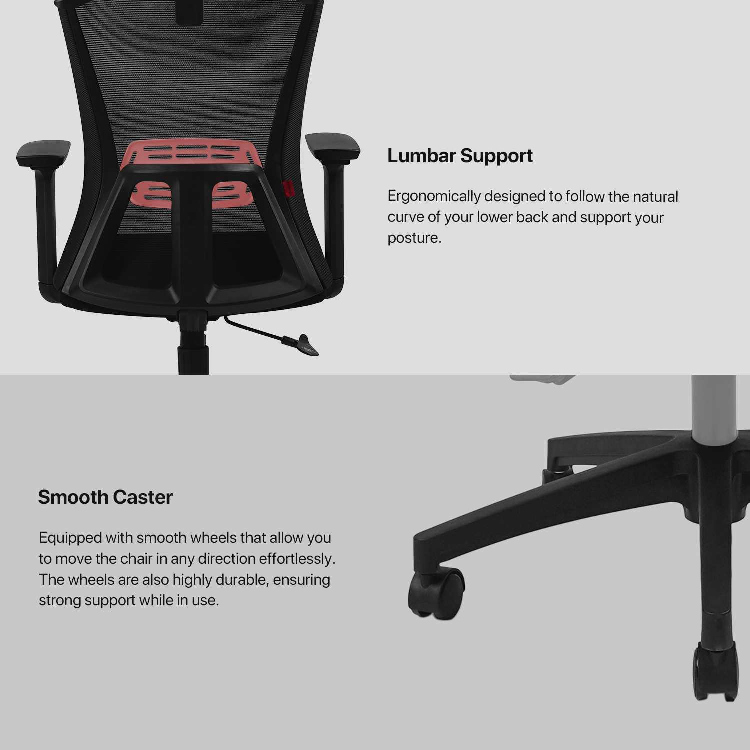 Fantech OCA258S V2 Office Chair Adjustable Headrest & Armrest ...