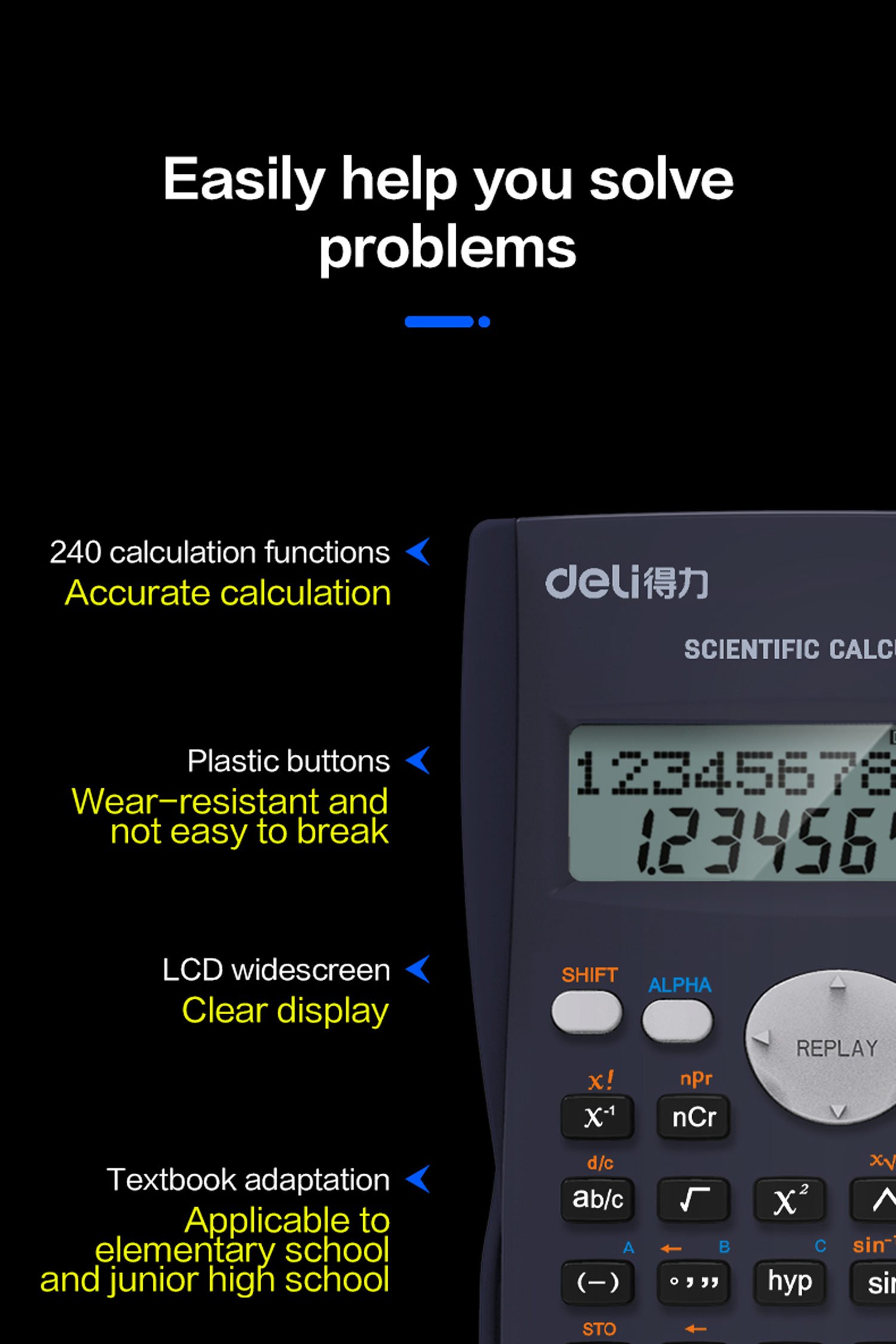 Deli D82MS 10+2 Digits Scientific Calculator 240 Functions | Shopee ...