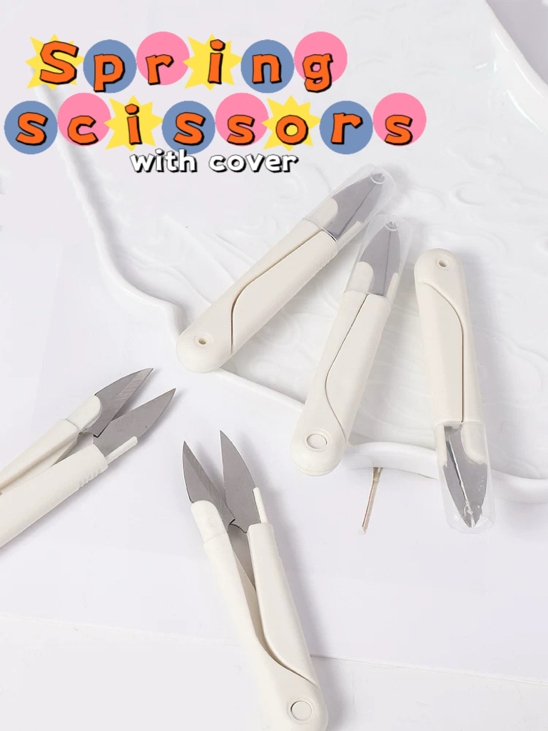 SJW Embroidery Craft Cutter Spring Scissor with Cover Snip Trimming ...