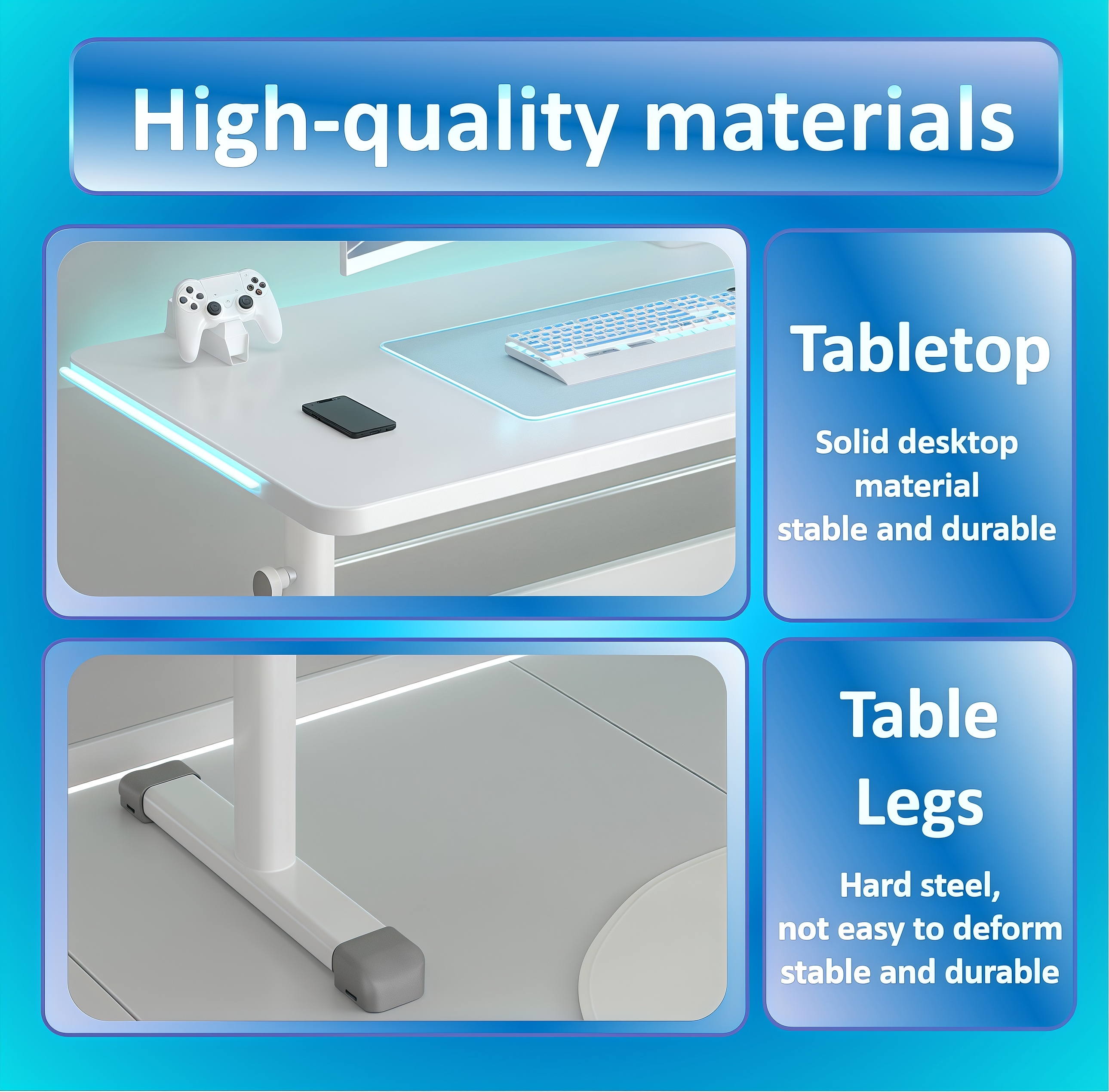 [Adjustable Hight] Hand-cranked Adjustable Table Ergonomic Study Desk ...