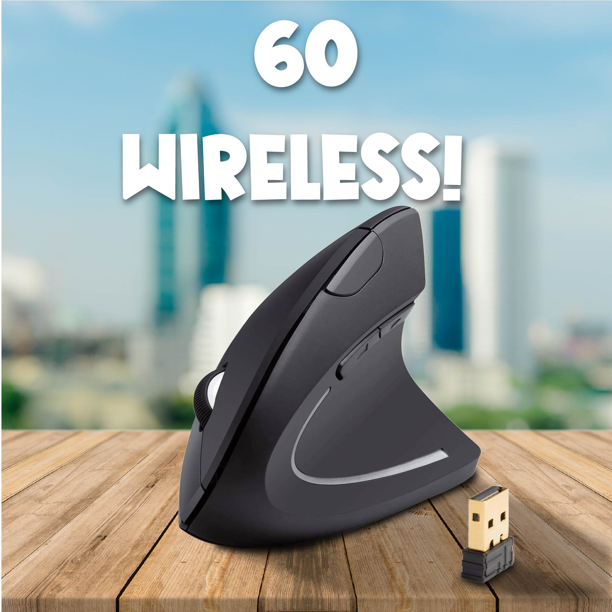 2.4GHhz Wireless Ergonomic Mouse (Battery Operated) | Shopee Philippines
