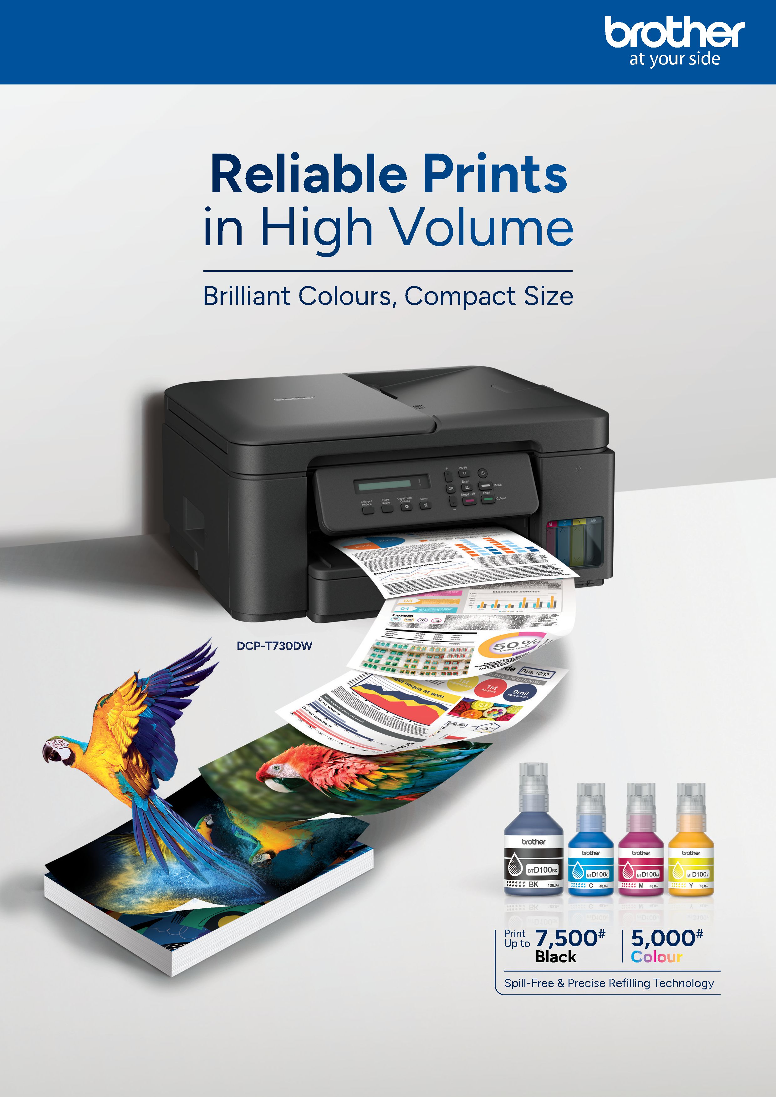 Brother DCP-T730DW Ink Tank Printer DCPT730DW DCP T730 DCPT730DW T720 ...