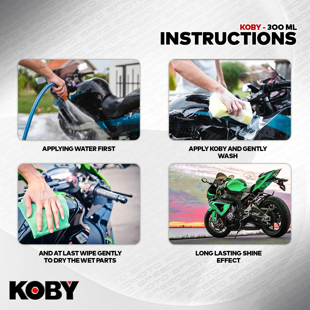 KOBY WATERLESS WASH AND WAX CARNAUBA 300ML HASSLE FREE FOR CAR AND ...