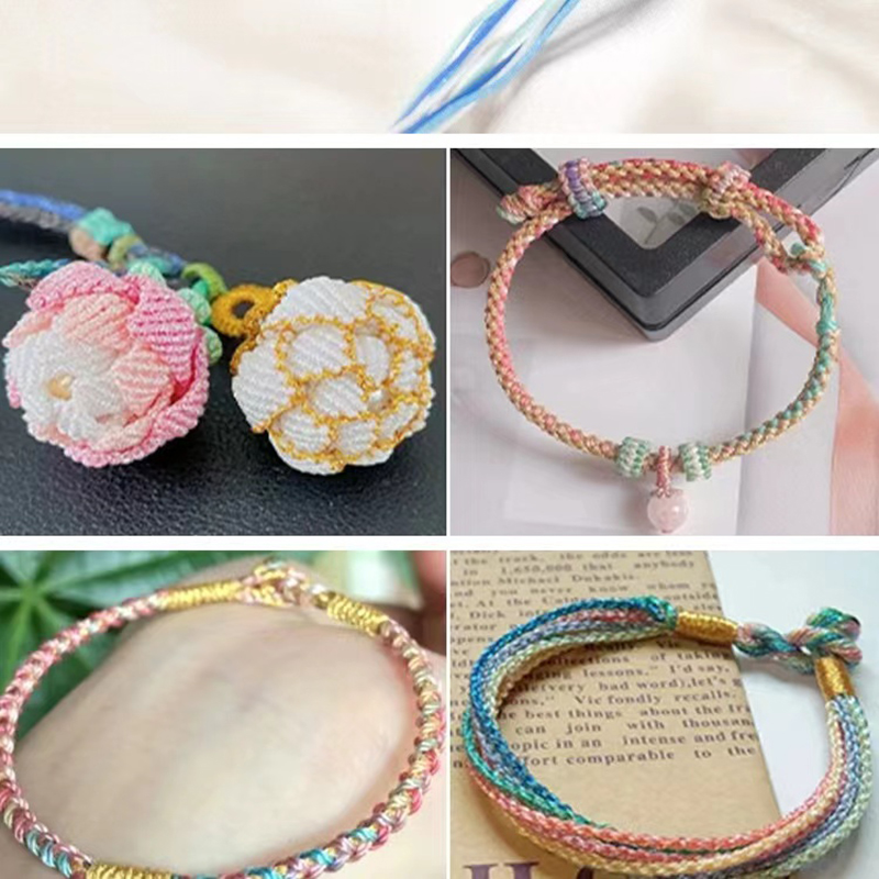 50m 0.8mm Wax line beaded rope nylon rope DIY jewelry accessories jade ...