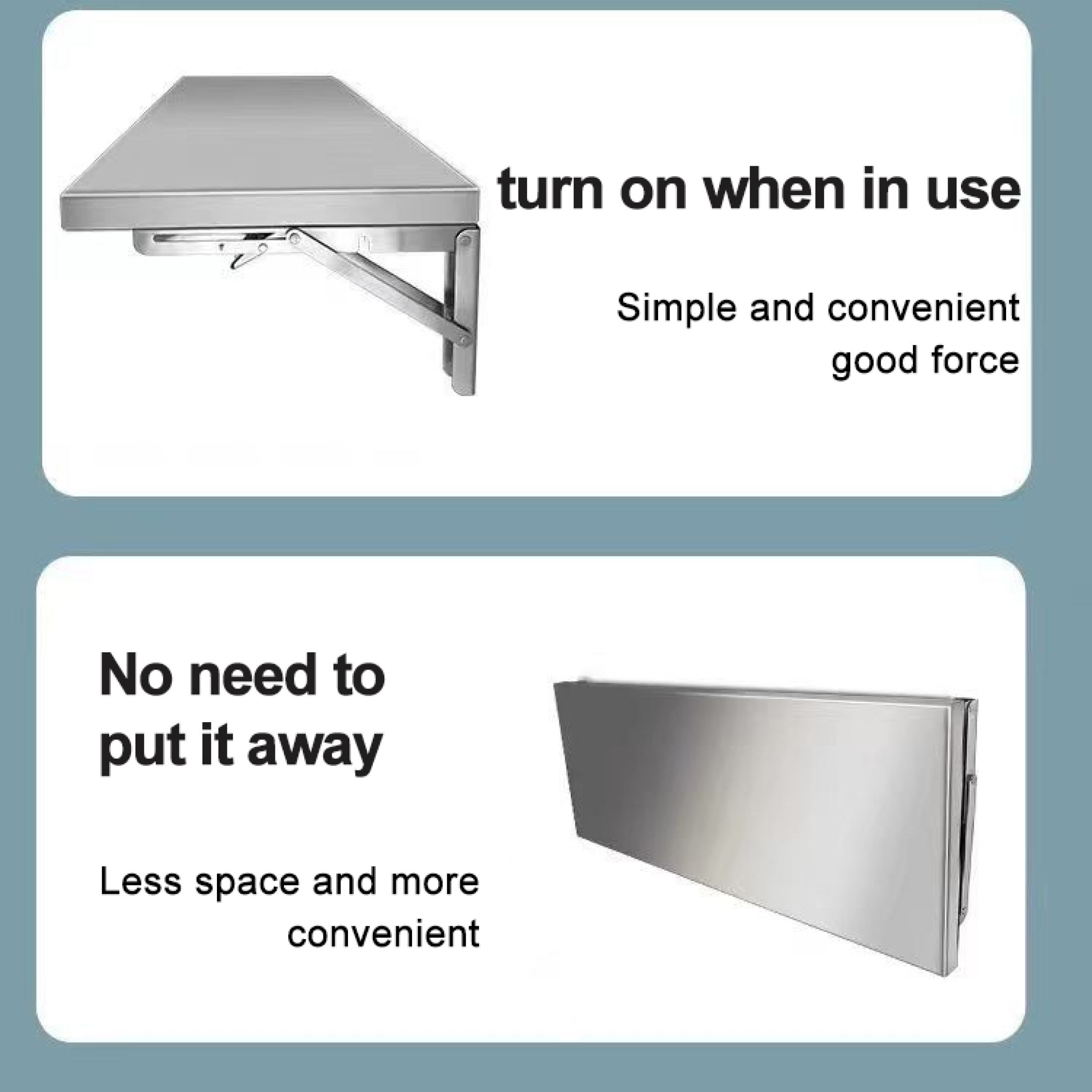 Thick 304 Stainless Steel Microwave Oven Shelf Wall-Mounted Retractable ...