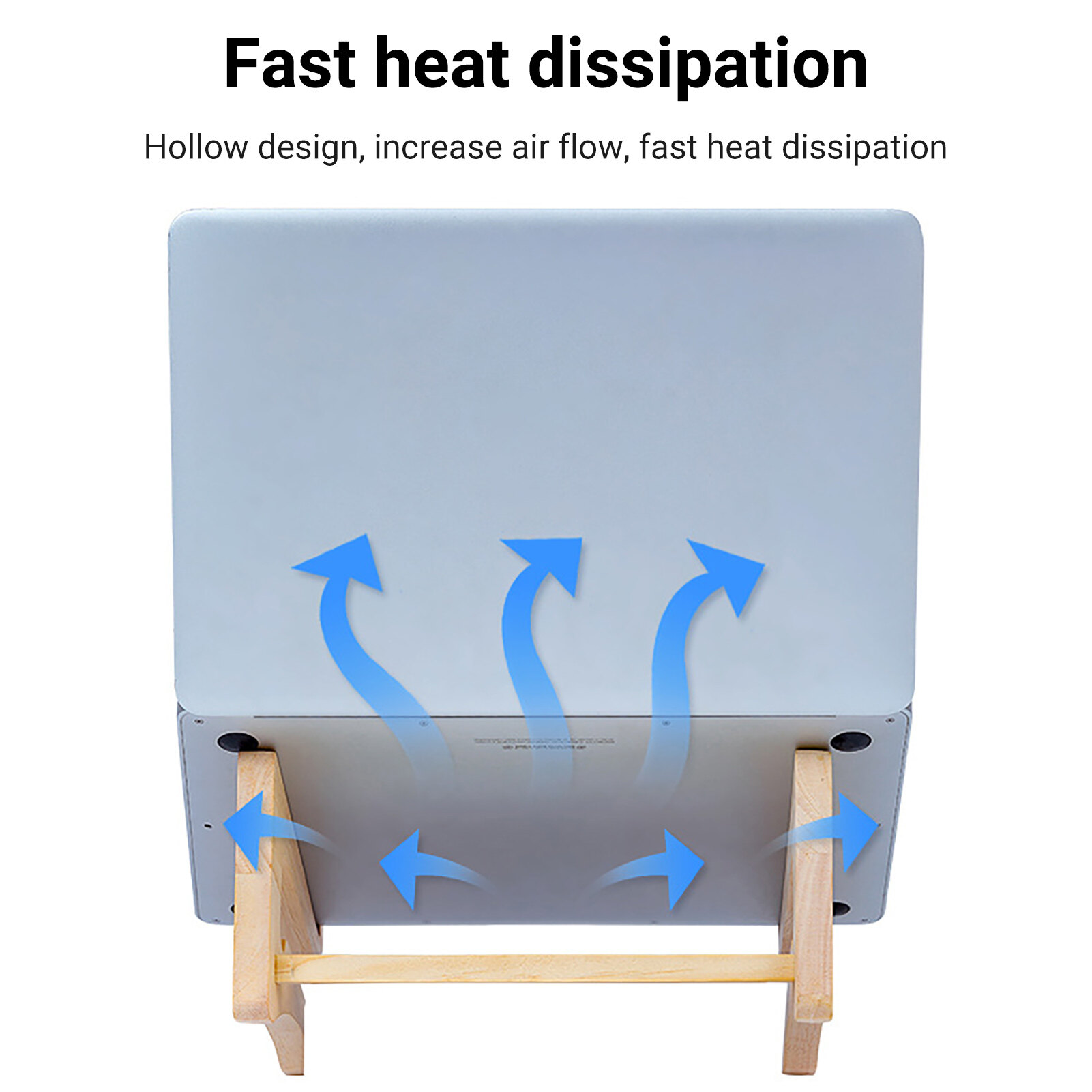 Universal Laptop Stand Wooden Laptop Holder Cooling Folding Portable ...