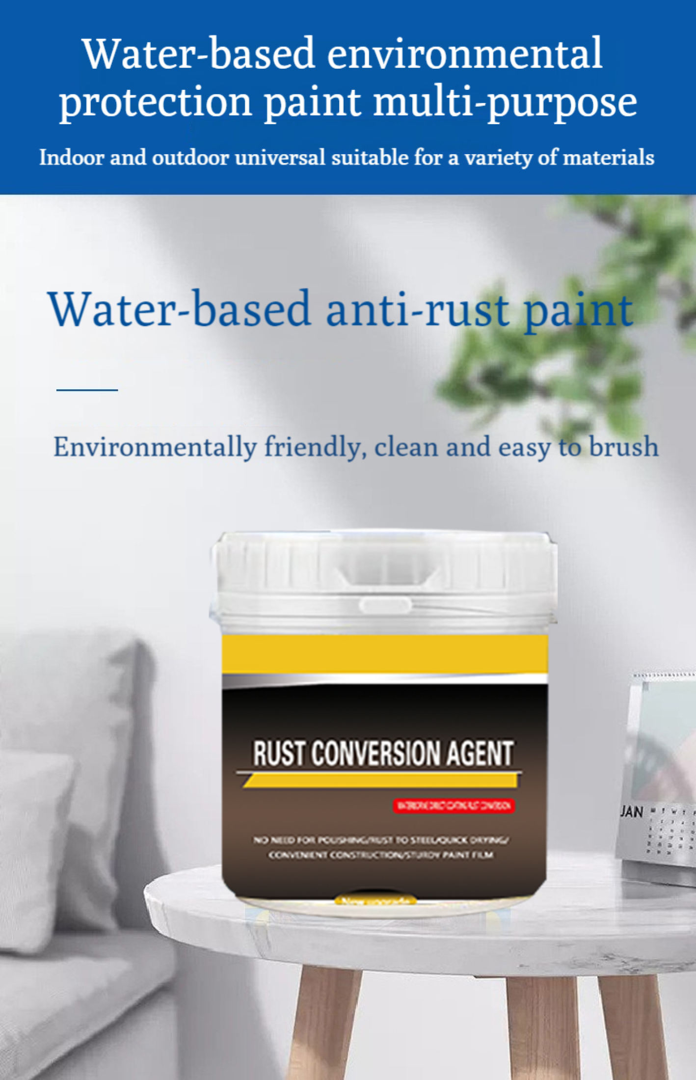 1000ml Anti-rust paint Removing rust and preventing Quick-drying with a ...