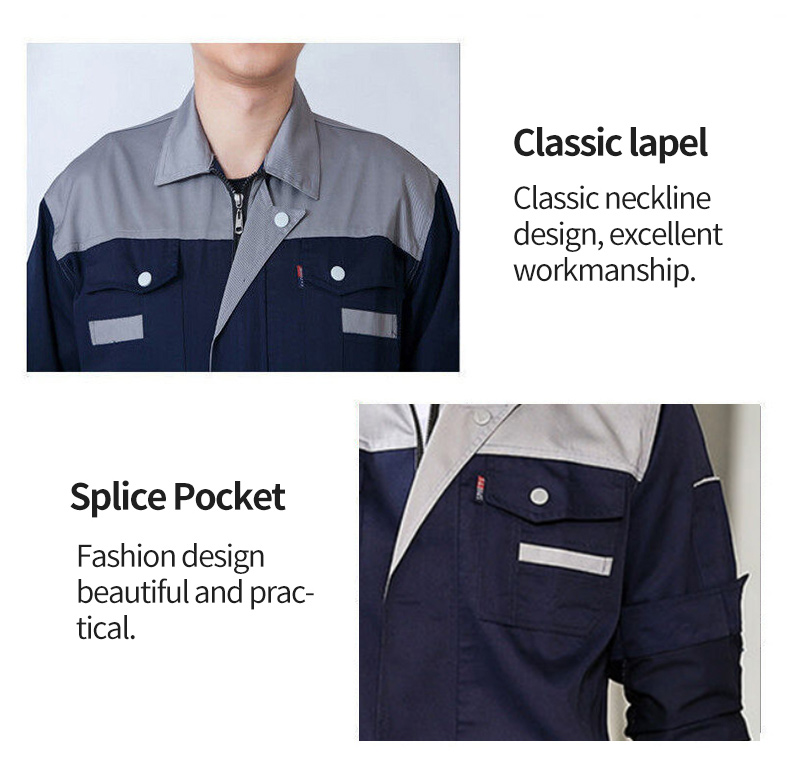 Safety Work Jacket for Men & Women Workwear Clothes Uniform Coverall ...
