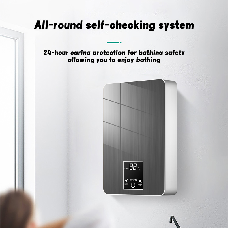 Instant Water Heater Shower Electric LCDTouchscreen With Self ...