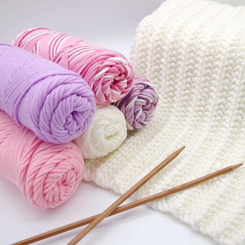 (23 Colors) 8 Plys 100g Yarn Milk Cotton Yarn Hand DIY Gift Milk ...