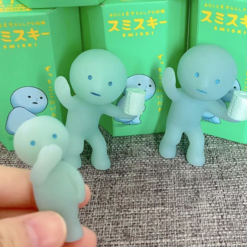 Random Japan Smiski Figures Luminous Lying Angel Hippers Cute Mobile ...
