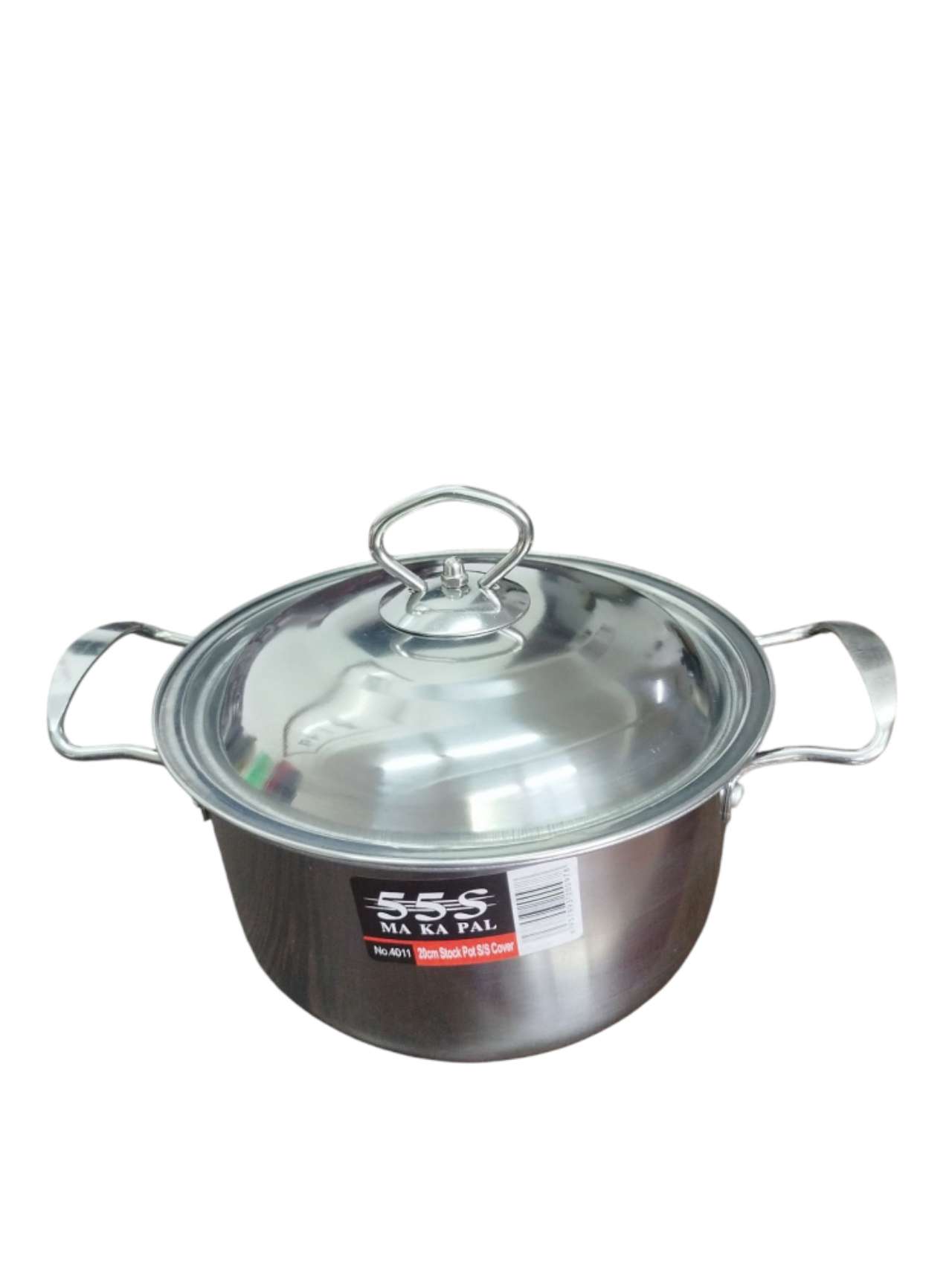 555 Stock Pot Stainless Cover With Double Handle Makapal 20cm 4011 ...