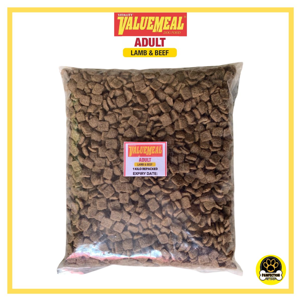 Value Meal Vitality Dog Food for Adult Small bites 1kg repacked ...