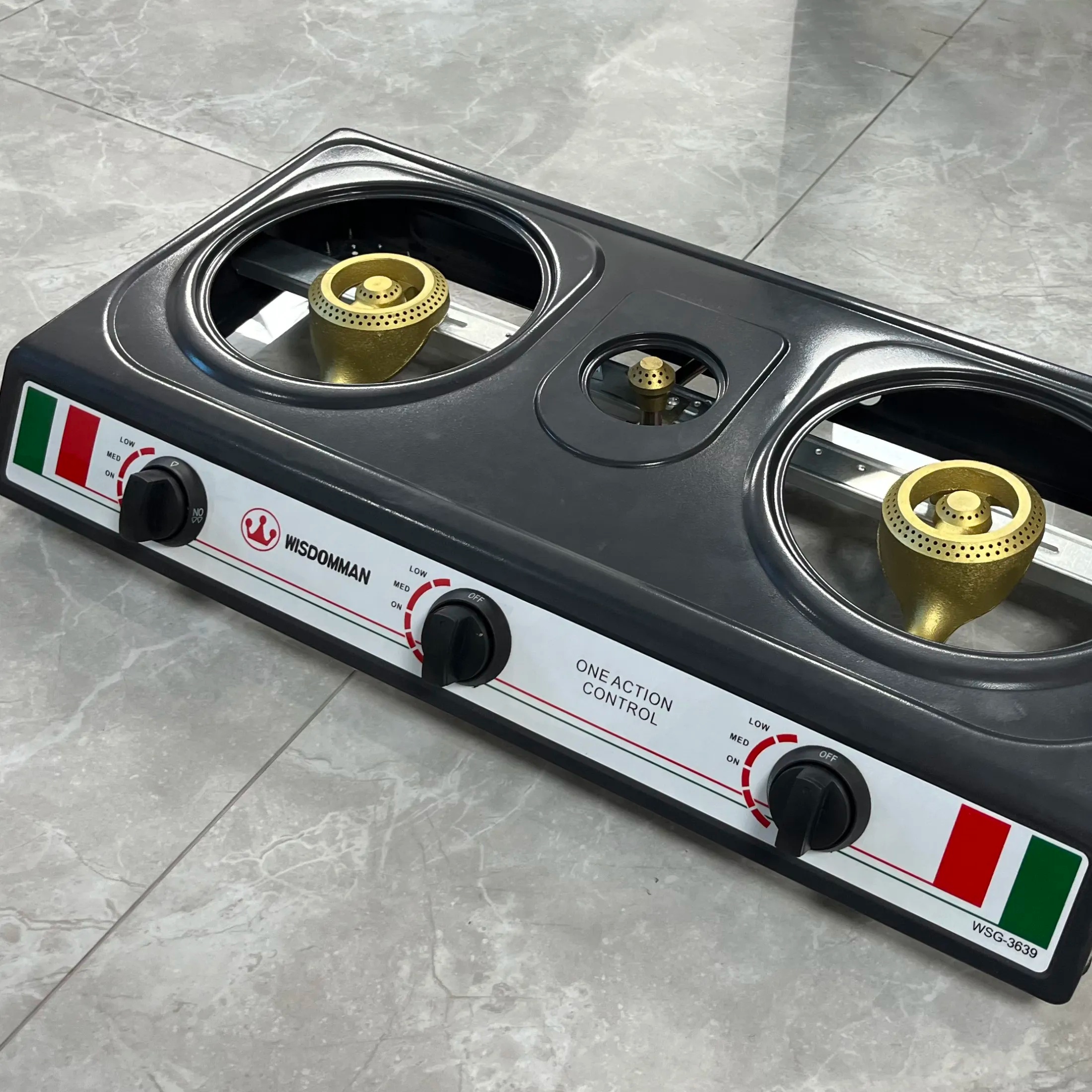WISDOMMAN Three head gas stove desktop liquefied gas stove multi ...
