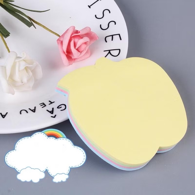 100 Sheets/pad Creative 4 Colour Sticky Notes Notepads Posted Writing ...