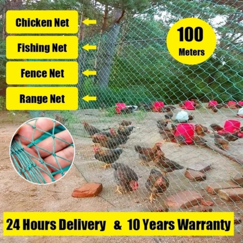 FREE ROPE Chicken Net 100M Farming Net Outdoor Garden Vegetable Plot ...