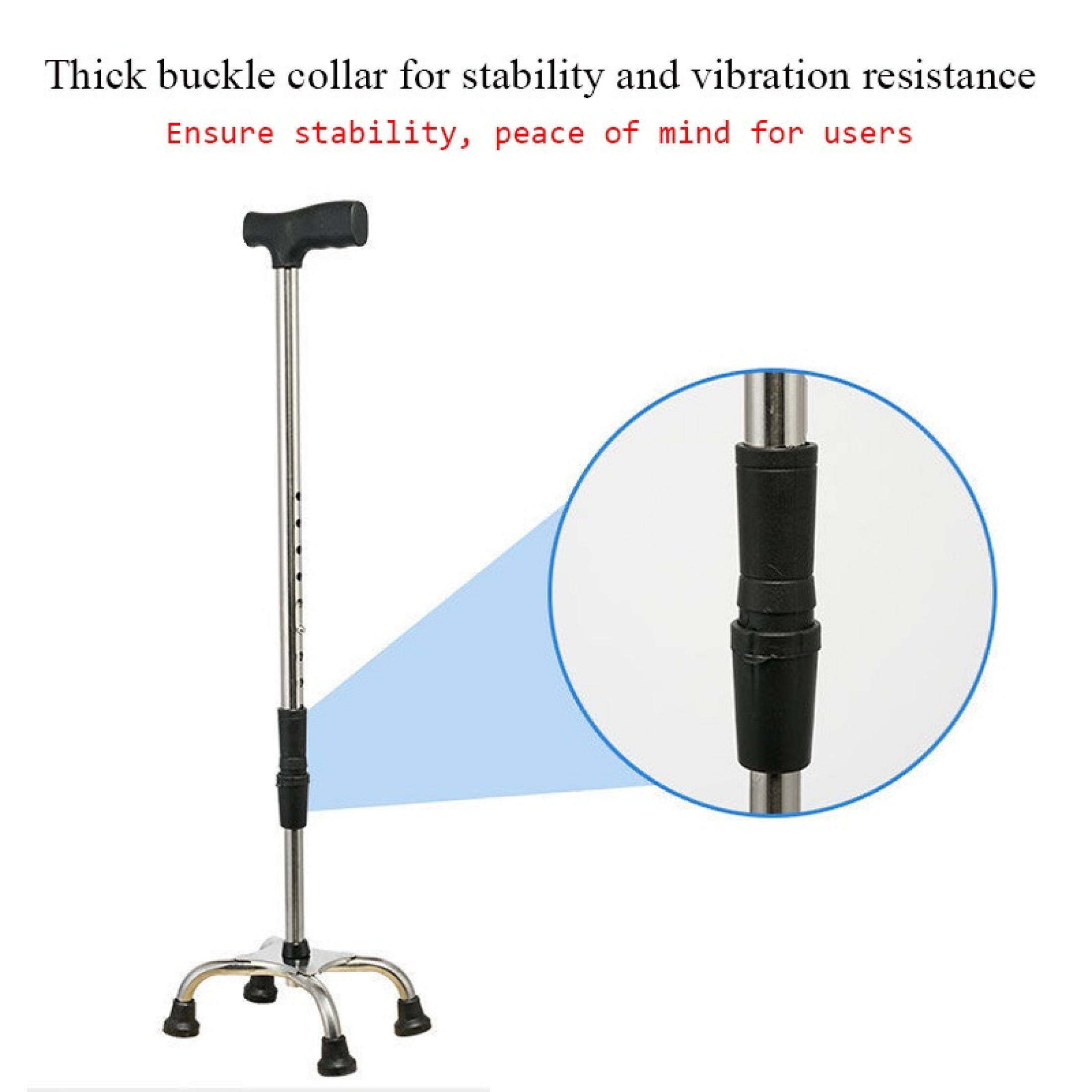 Quad Cane For The Elderly Walking Stick For Adult Stainless Steel Cane ...