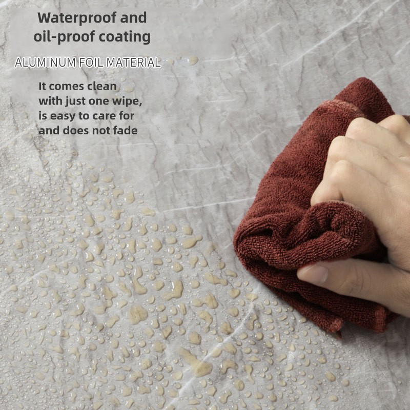 Kitchen Oil-proof Stickers Marble Waterproof Moisture-proof and High Temperature Resistant ...