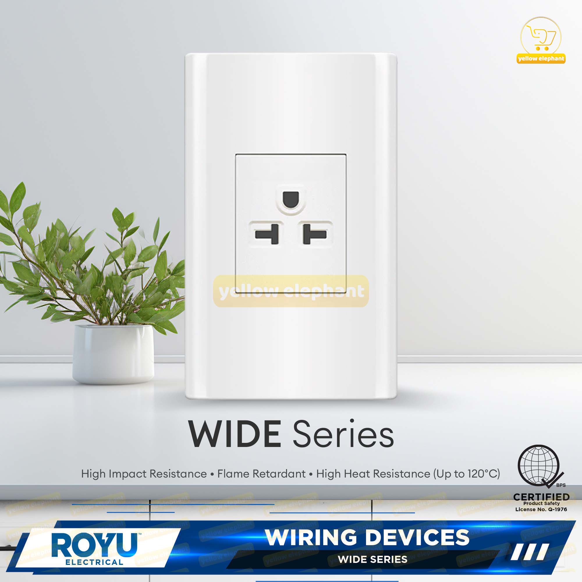 ROYU Wide Series Weather-Proof Socket Plate Cover (Slim Type) | Shopee ...