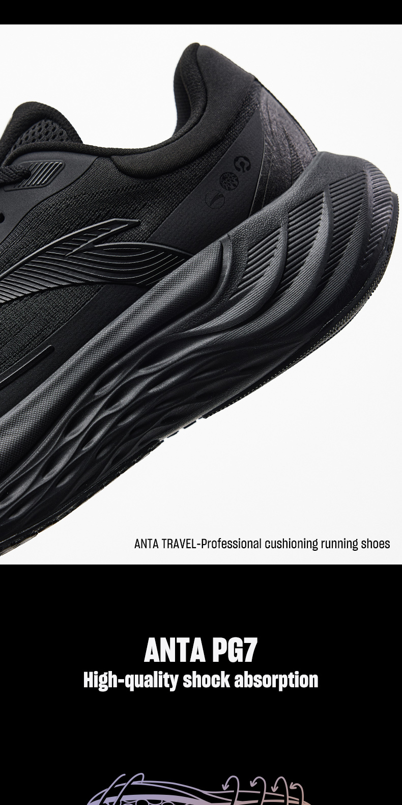 ANTA Men PG7 Travel 2E Running Shoes Rebound Gym Jogging Fitness Sport Shoes 1124E5546 | Shopee ...