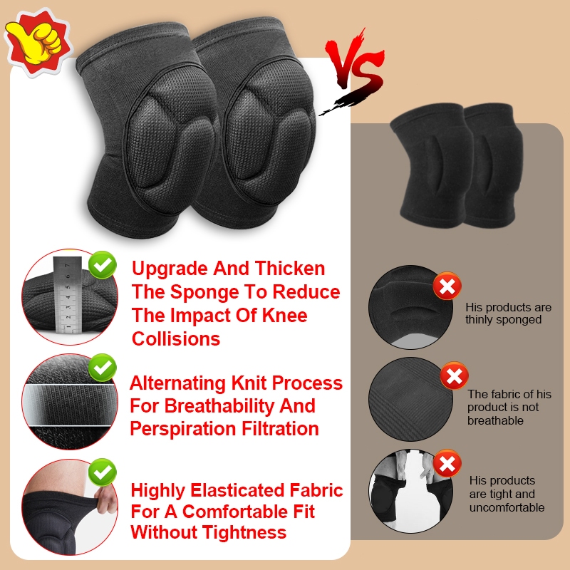 Sponge Sports Knee Pad Fitness Basketball Volleyball Knee Protection ...