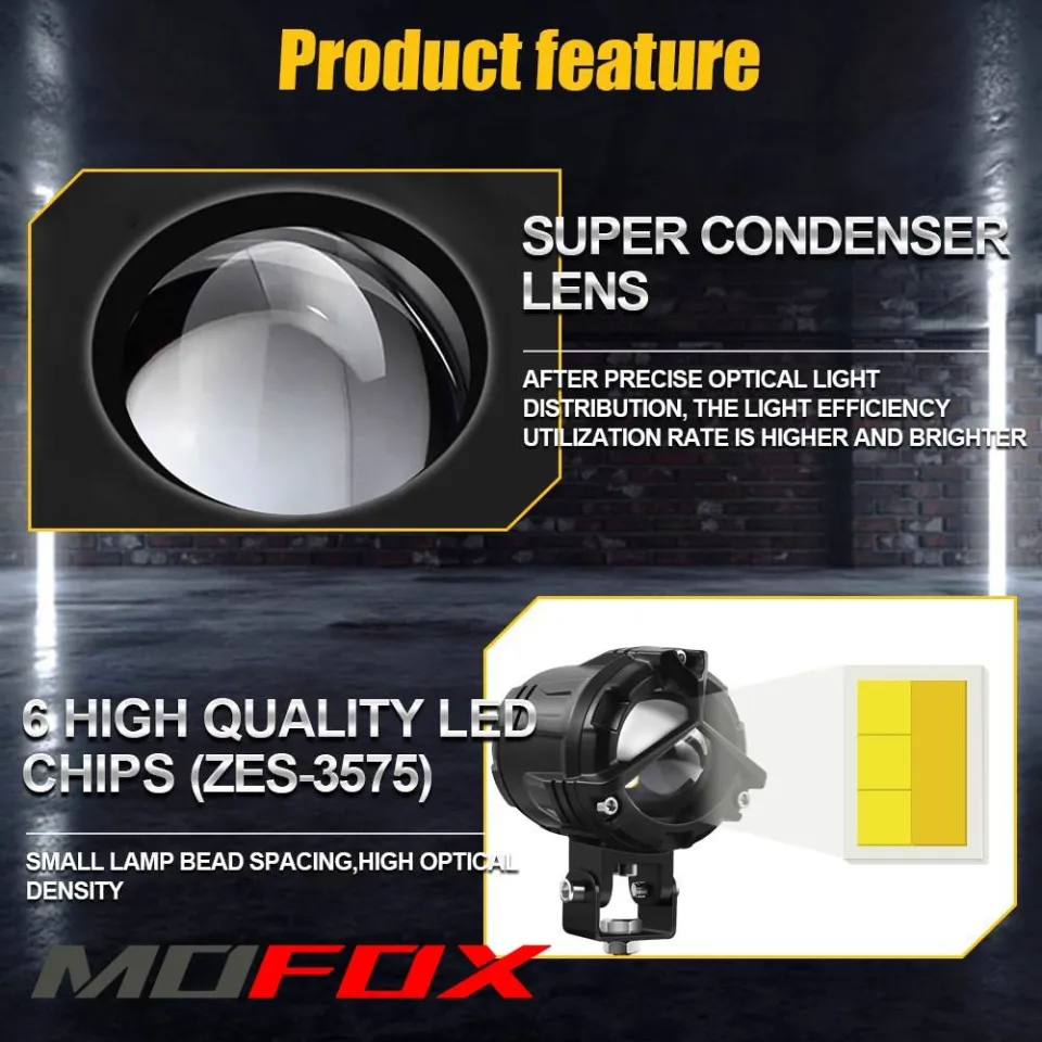 MOFOX ZX1 80W Laser Gun Mini Driving Light MDL Motorcycle Auxiliary ...