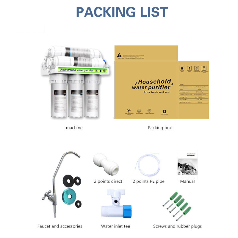 6 stages Ultra filtration Water Purifier Complete Set household water ...