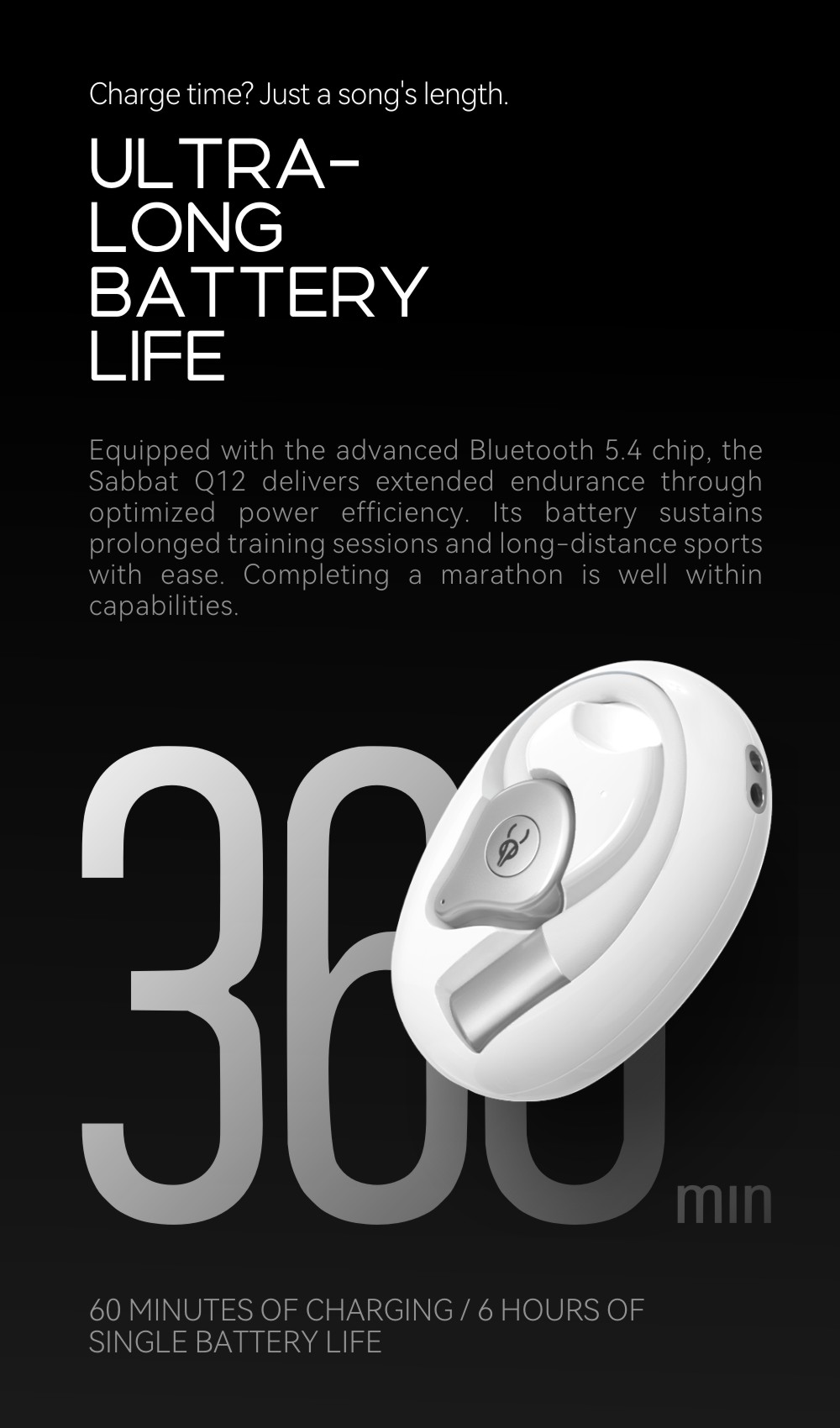 Sabbat Q12 Open Wearable Stereo Wireless Earbuds HD Calls Noise Reduction Bluetooth 5.4 | Shopee ...