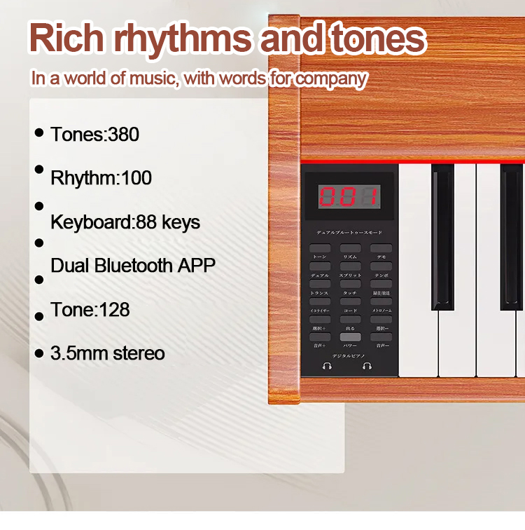 88 Key Keyboard Piano Weighted Action Electronic Keyboard Piano,Digital ...