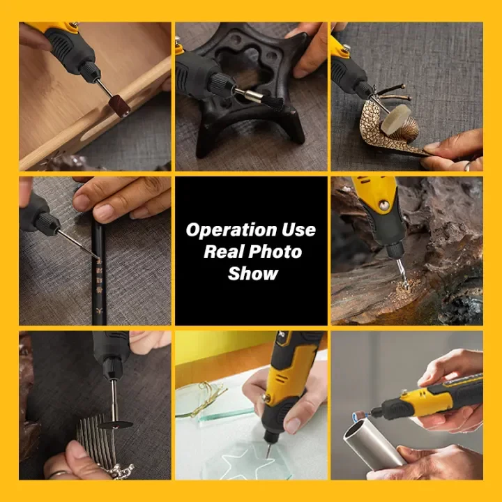 KEELAT KMG02 Carving Tools Set Electric Cordless Mini Grinder Drill Set ...