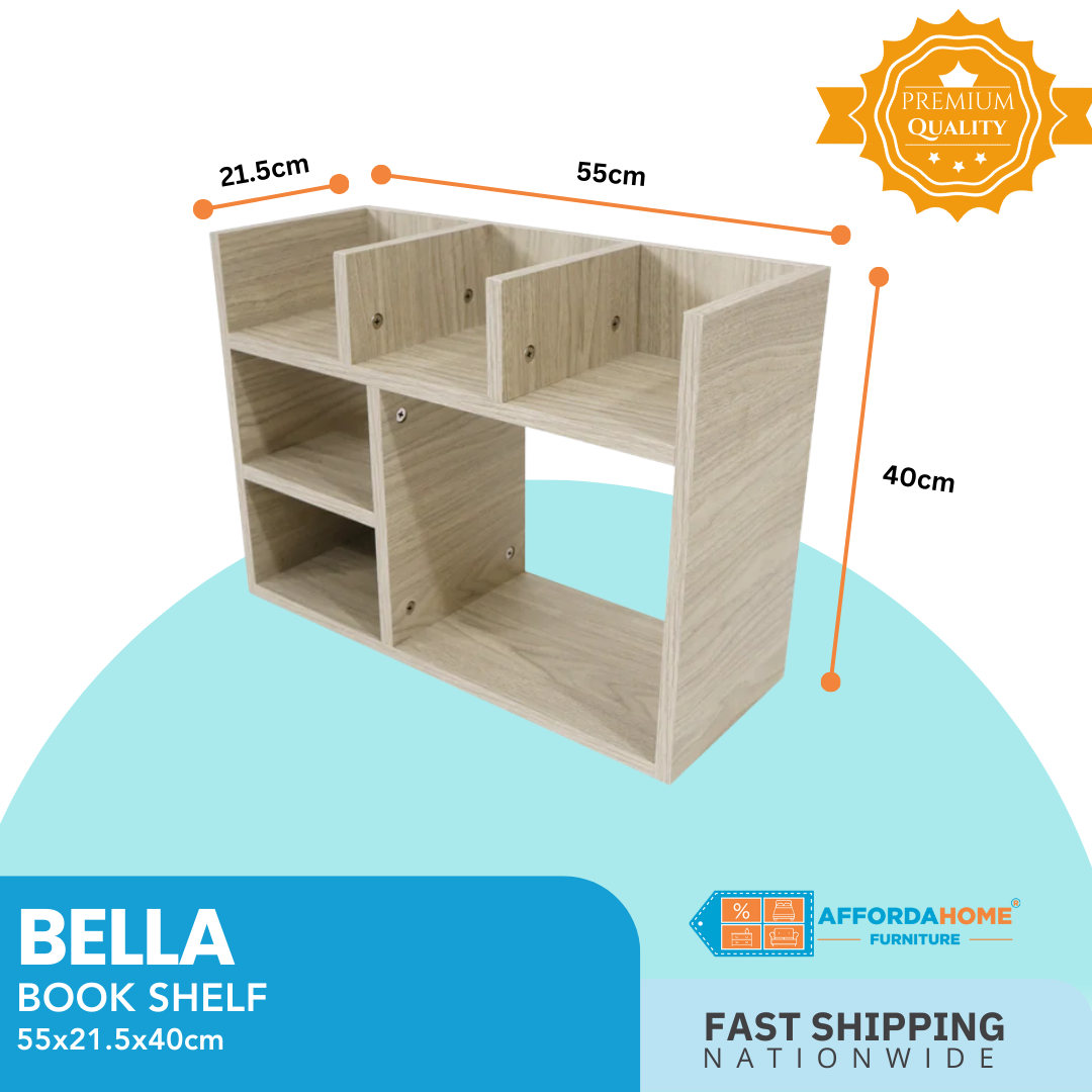 Affordahome Furniture - Bella Book Shelves Wood Organizer Shelf ...