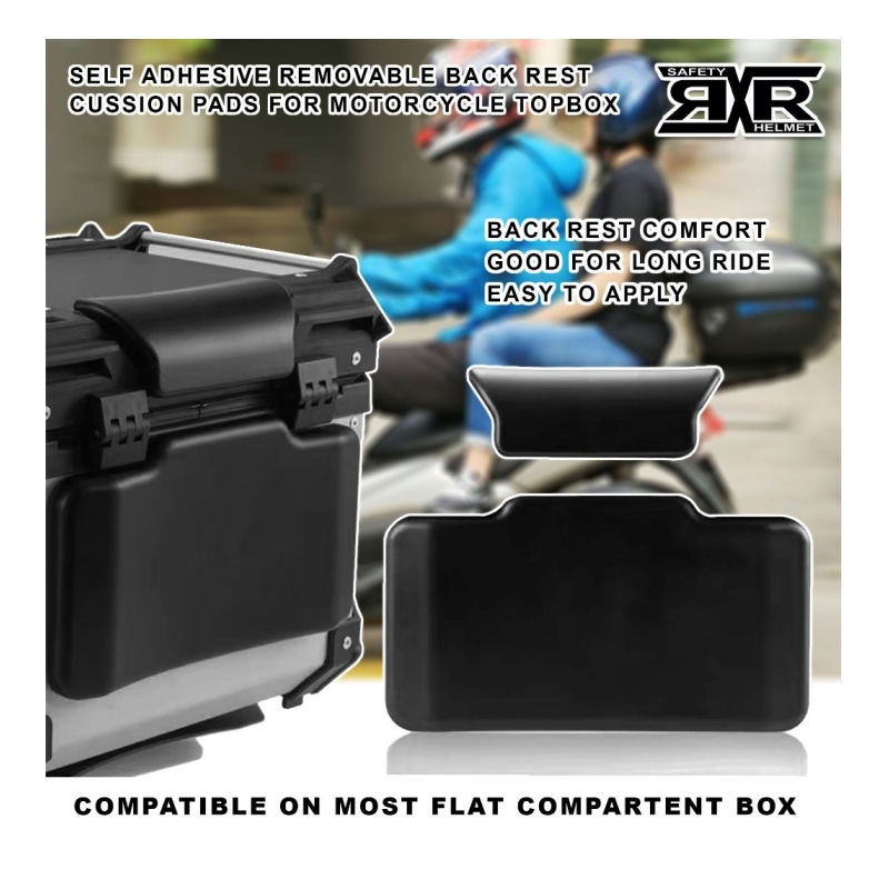 RXR Motorcycle Top Box Backrest Cushion Pad Universal Motorcycle Rear ...
