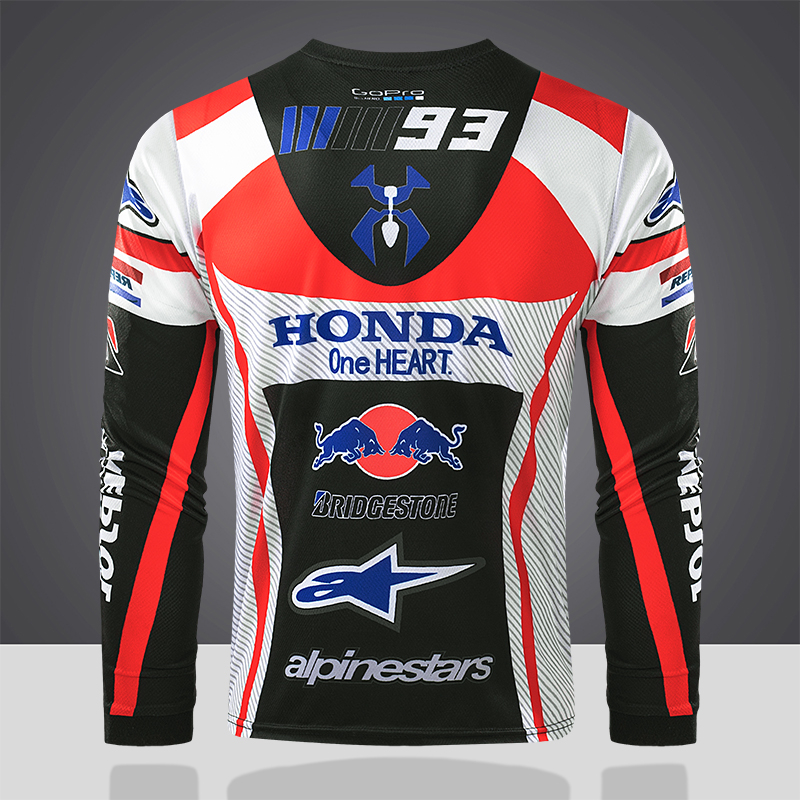 HONDA Motorcycle Jersey shirt motor Long Sleeve cycling for men Bike Rider sports new style ...