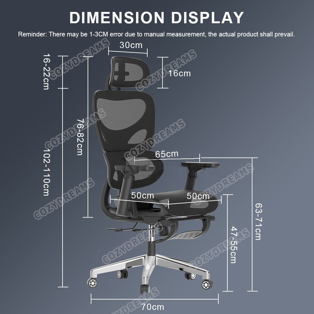Ergonomic Office Chair Korean Computer Study Chair Gaming Chair Mesh ...