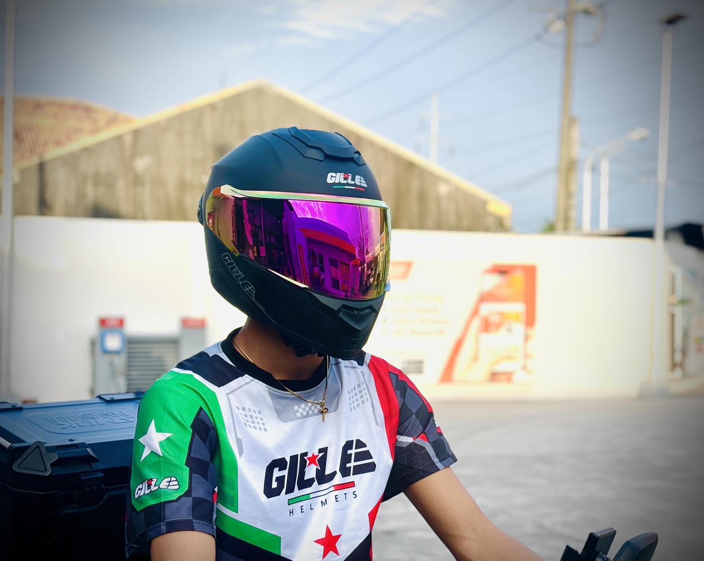 GILLE AF10 ORION PLAIN full face modular helmet motorcycle dual visors ...