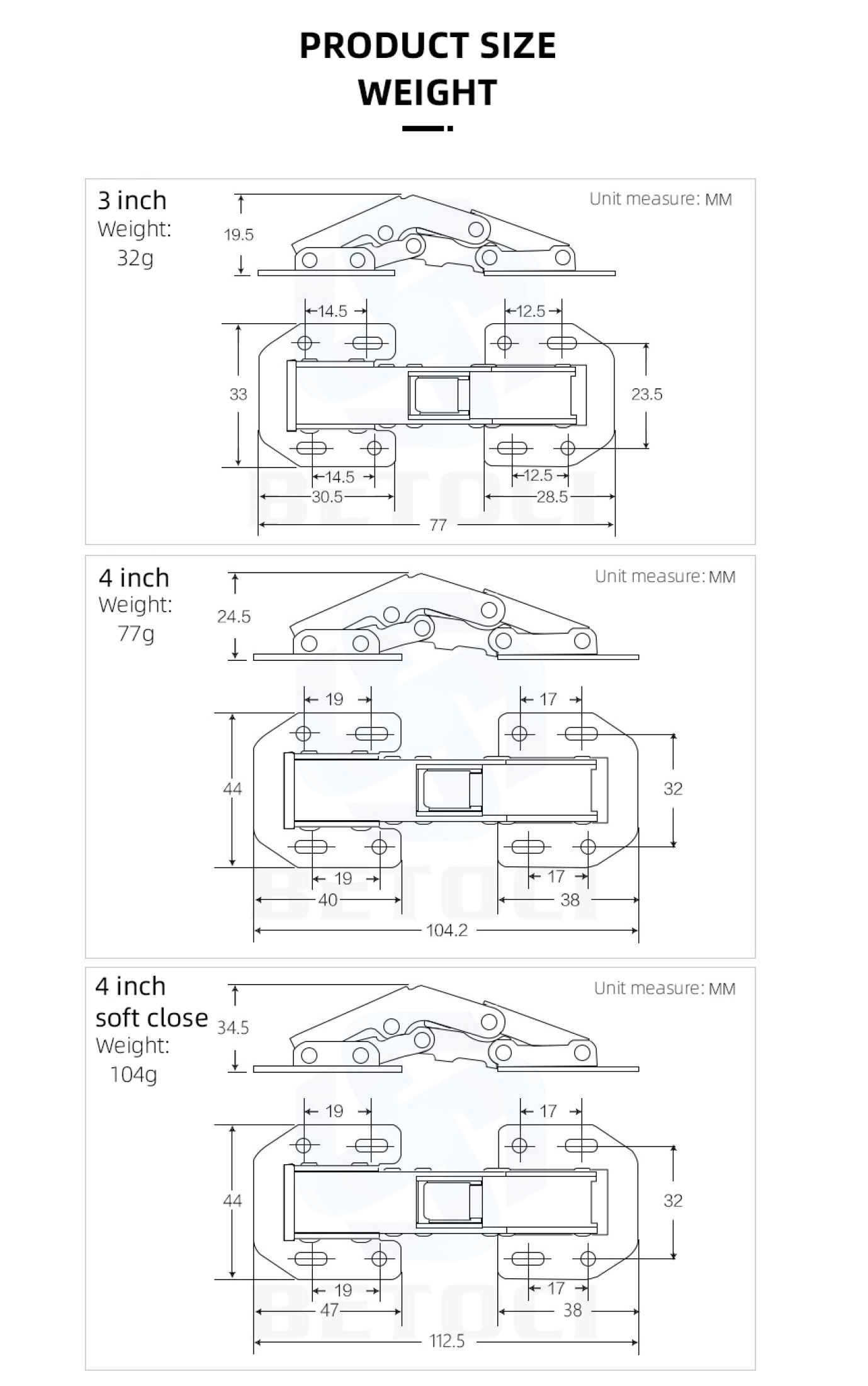Frog hinge 90 Degree Concealed Hinges Cabinet Cupboard Door Bridge ...