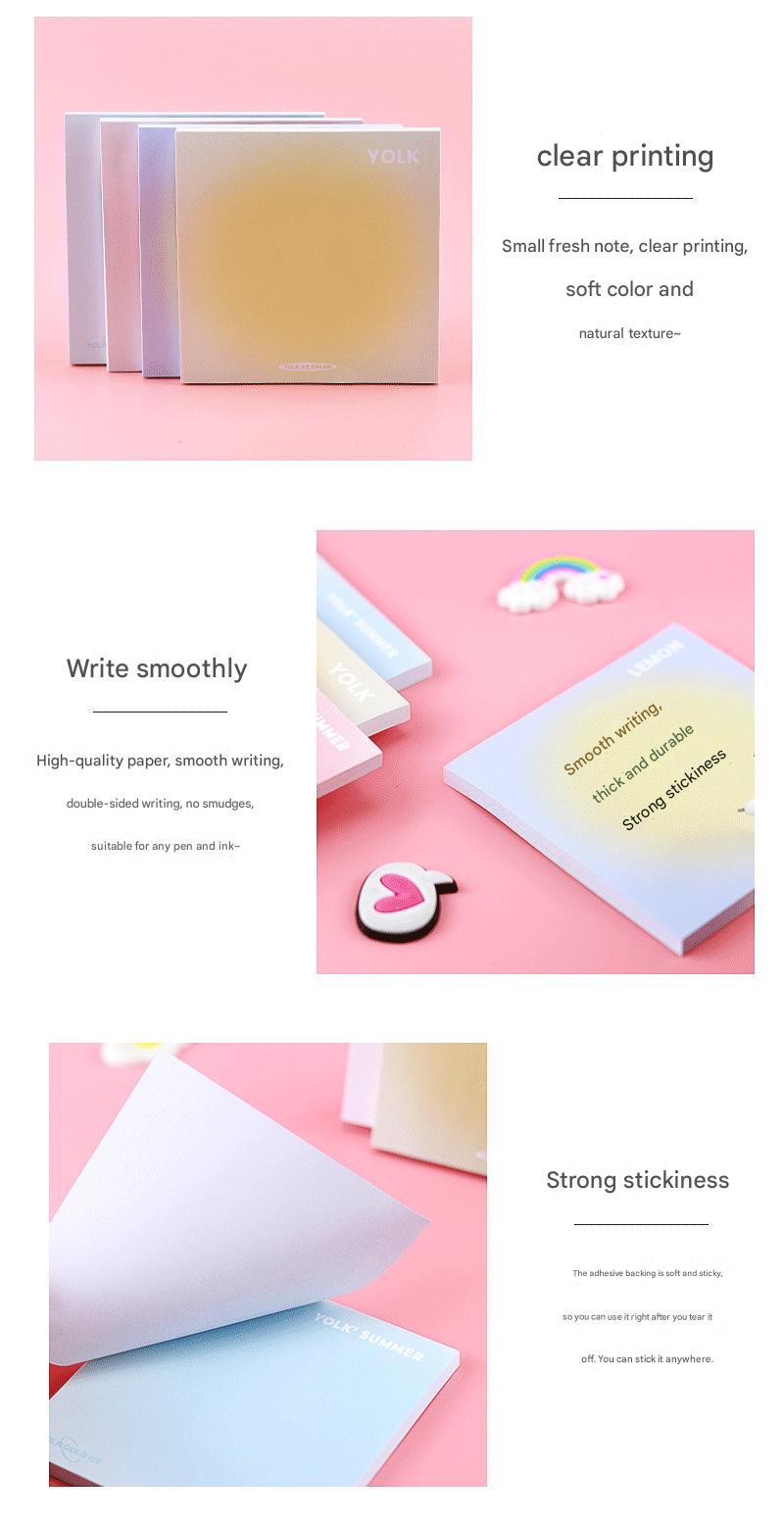 ins style summer color sticky notes student notebook stickers simple ...