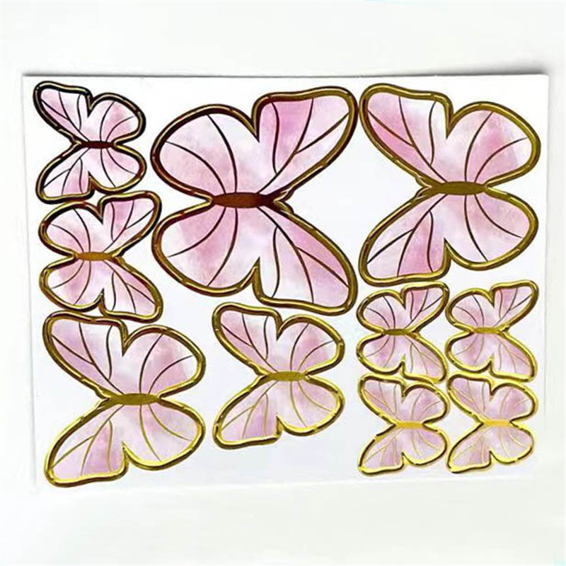 10Pcs/Set Butterfly Paper Bouquet Birthday Cake Card Decoration Wedding ...