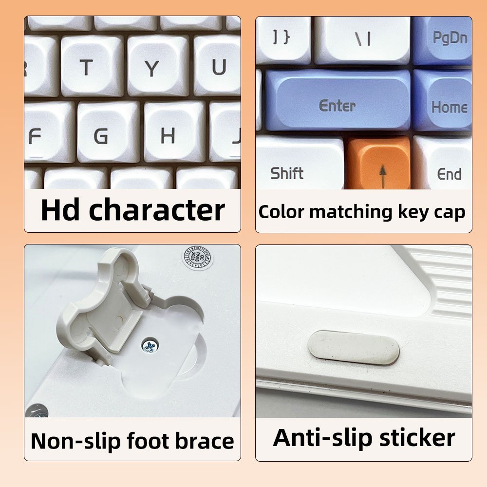 INPHIC K19 Wired Membrane Gaming Keyboard 98 Keys 3 Spell Color ...