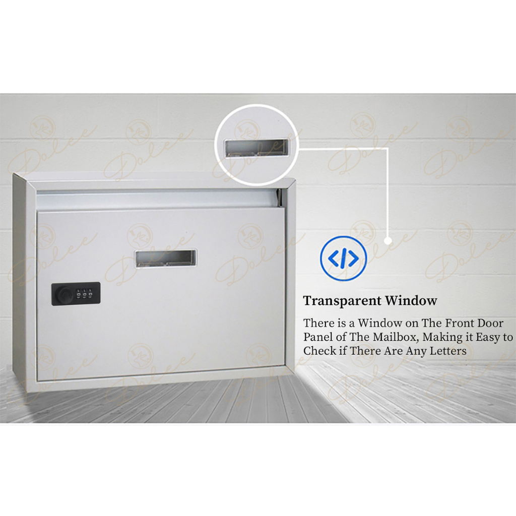 Letter Mailbox Post box with waterproof and Lockable Box with European ...